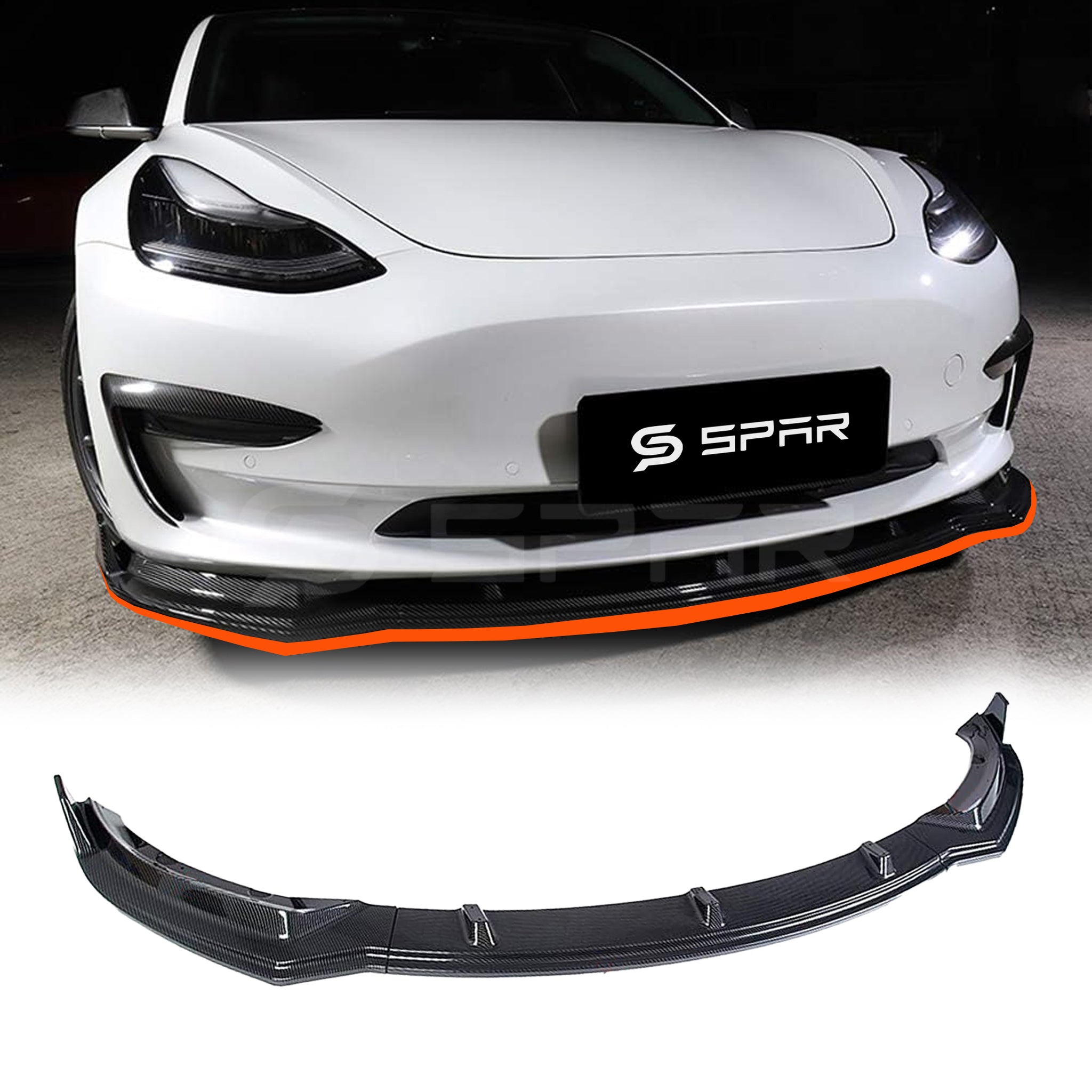 Front Lip Spoiler for Tesla Model 3 – Spar UAE