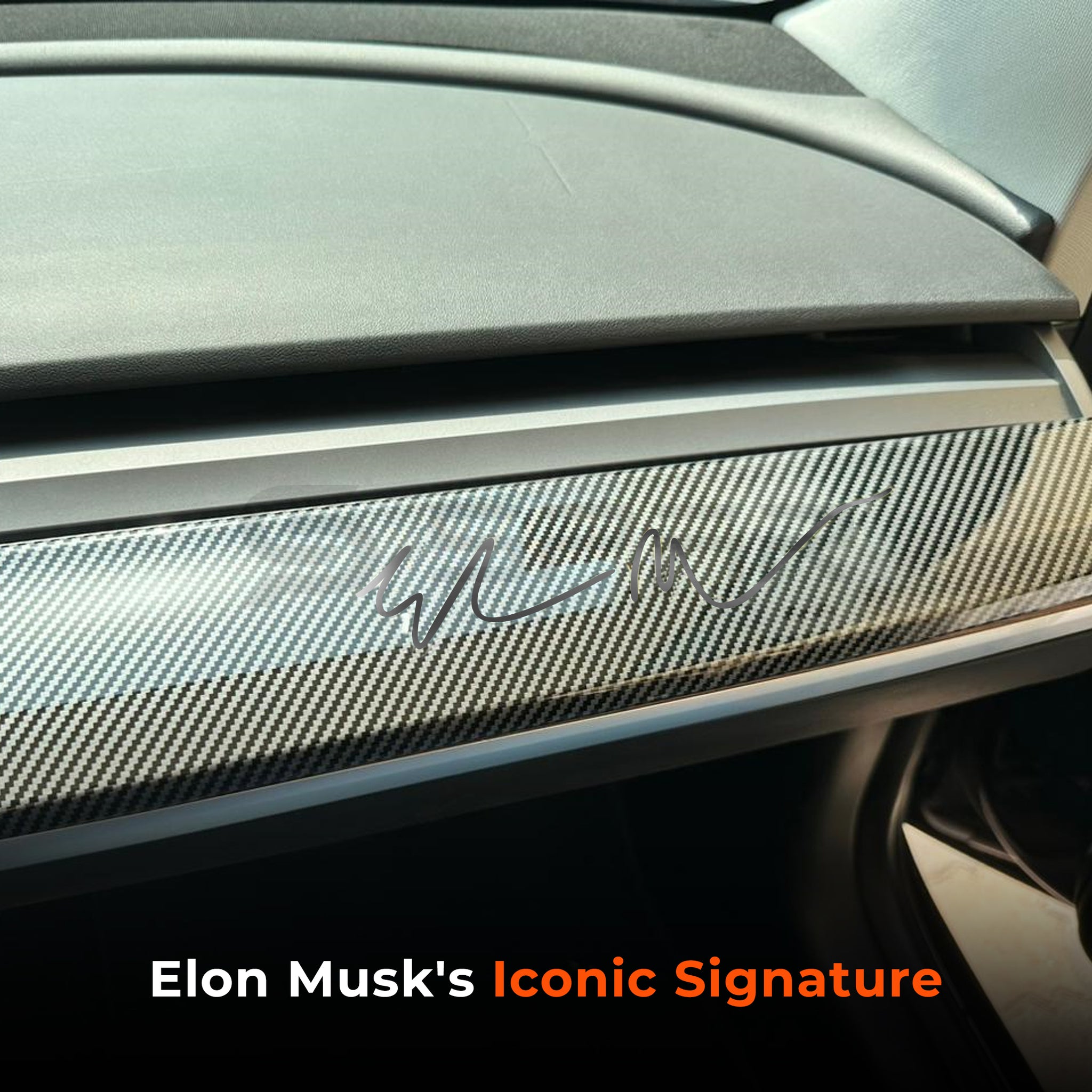 Metal Elon Musk Signature Sticker for Tesla Model S/3/X/Y – Spar UAE