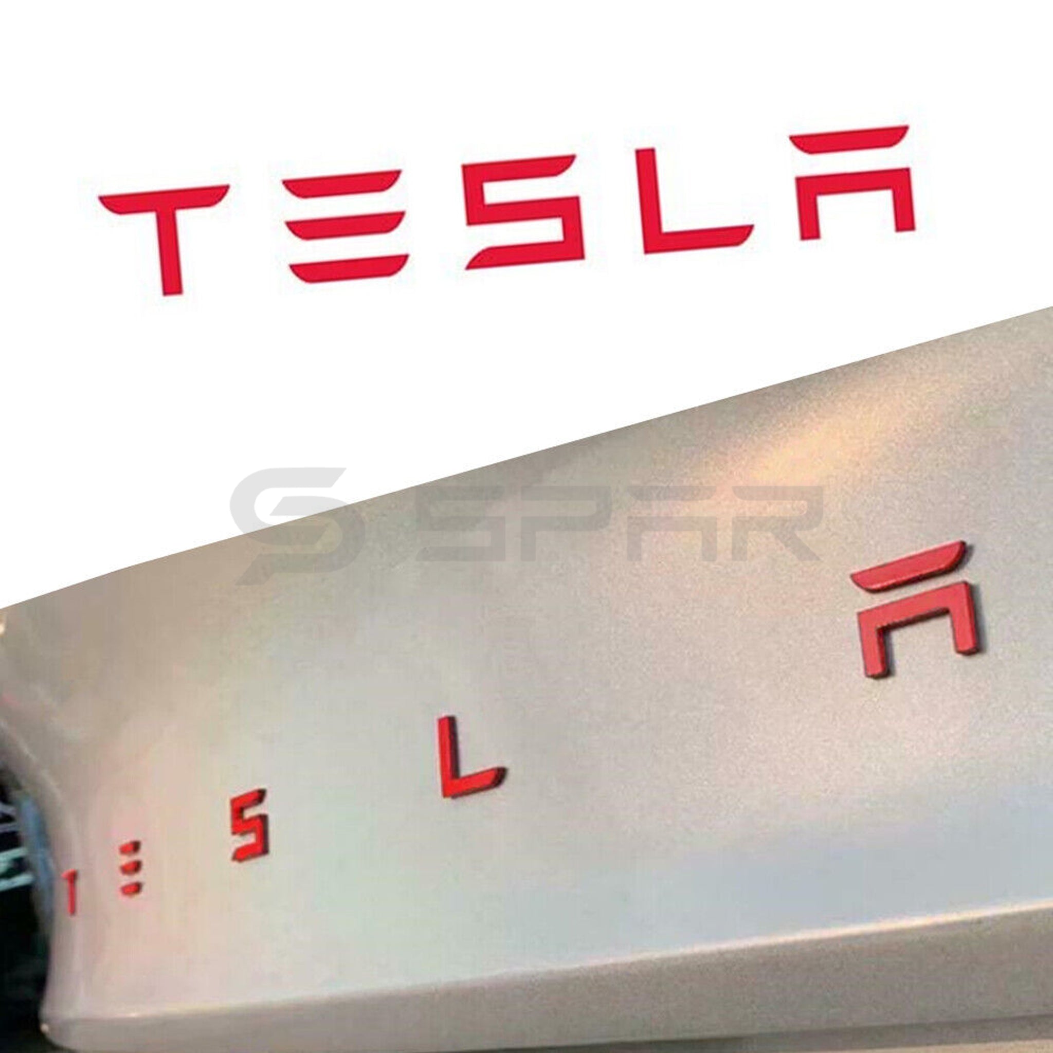 Tailgate Letter Emblems for Tesla Model S/3/X/Y – Spar UAE